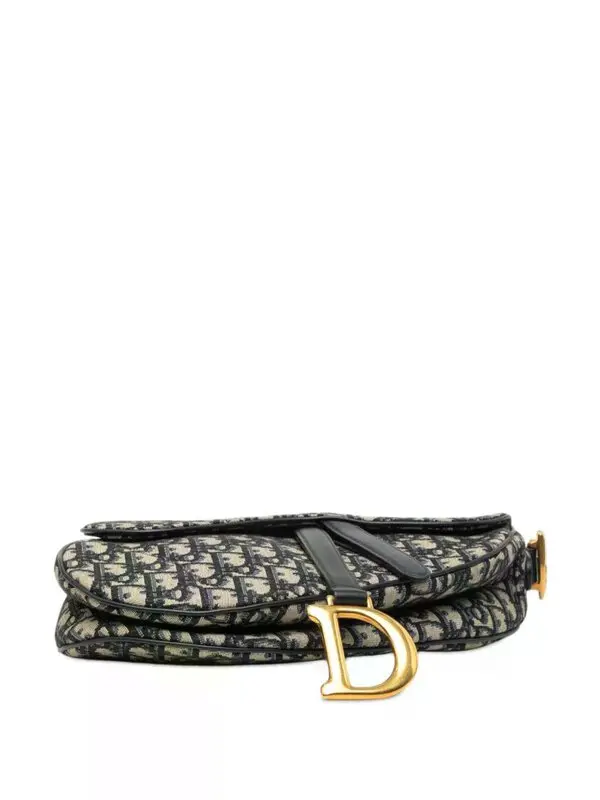 Dior Oblique Canvas Saddle Bag Shoulder Bag