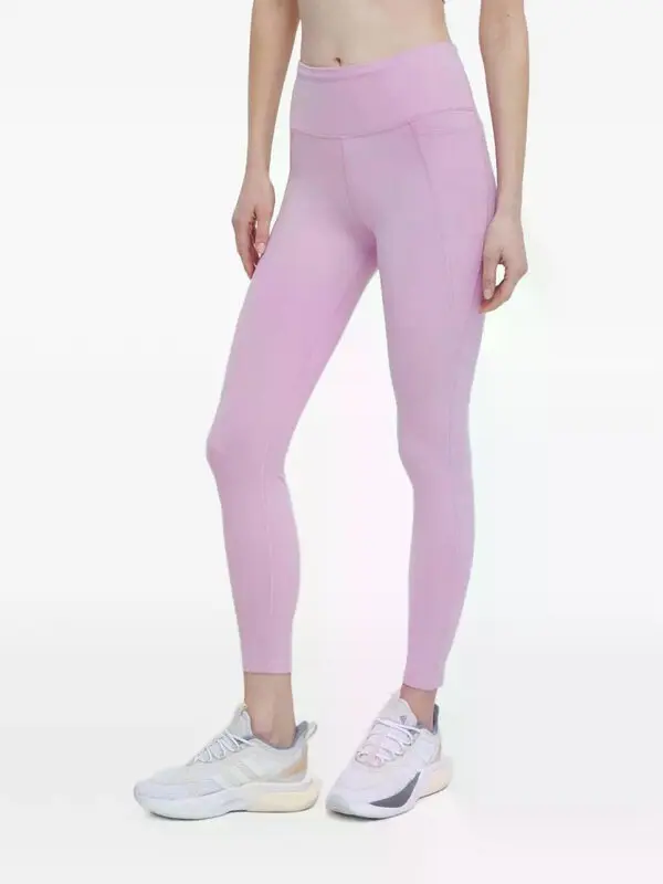 REEBOK Lux Logo-print Slip-pocket Leggings - Pink
