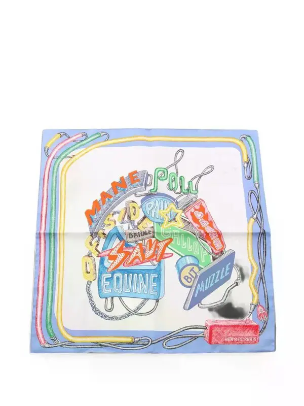 Hermès 2020s Chevaloscope Neon Scarf