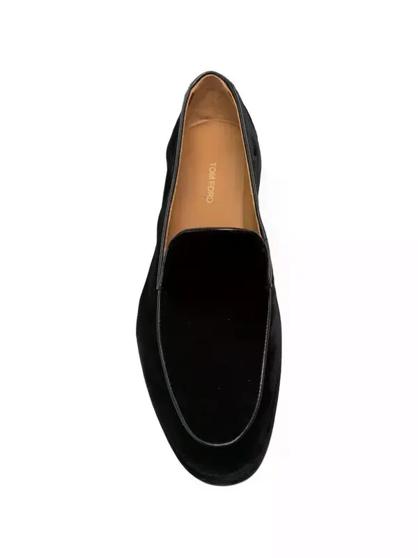 TOM FORD Leo Velvet Loafers - Black