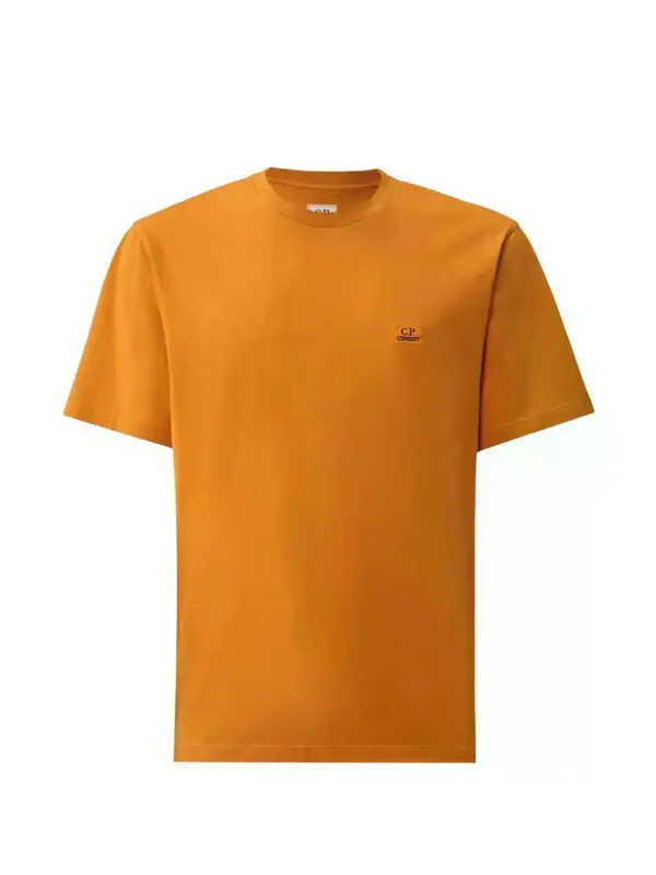 C.P. COMPANY 30/1 Jersey Short Sleeve Logo Patch T-shirt - Orange