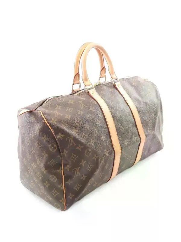 LOUIS VUITTON 2003 45 Keepall Boston Monogram Canvas Bag - Brown