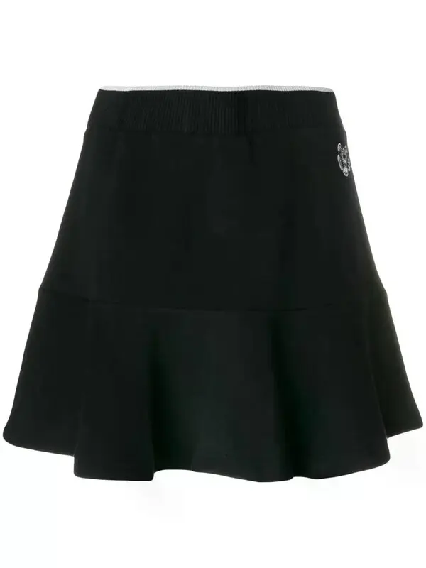 Kenzo Skater Skirt With Embroidered Tiger Logo - Black