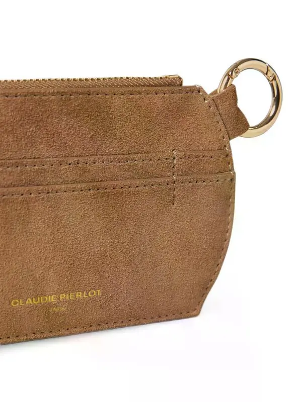 Claudie Pierlot Beige Suede Cardholder