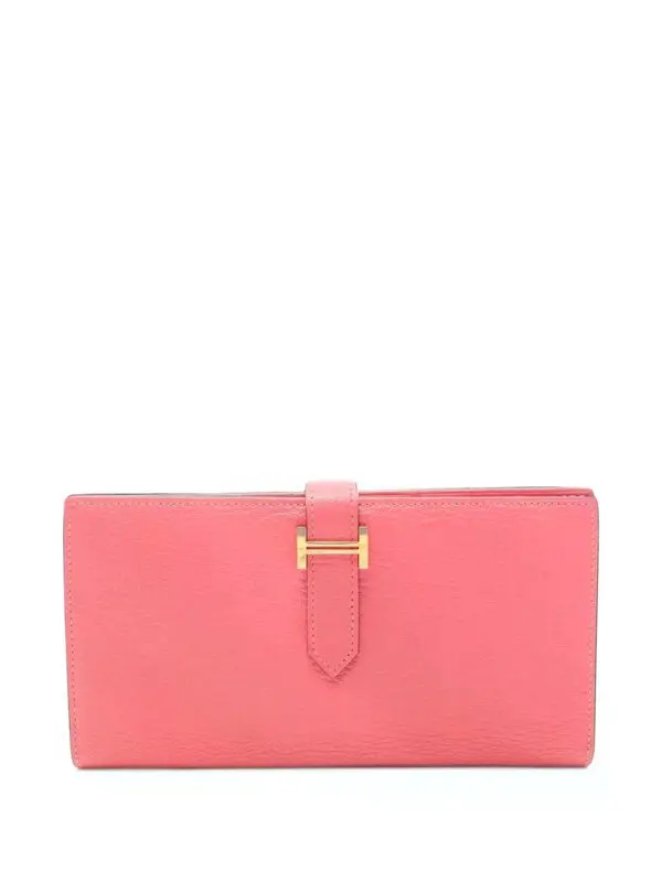 Hermès 2017 Bearn Soufflet Wallet - Pink
