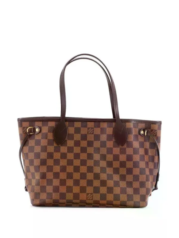 LOUIS VUITTON Neverfull Damier Pm Tote Bag - Brown