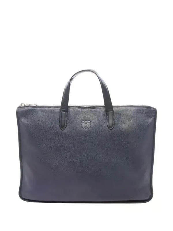 Loewe 2000-2015 Leather Anagram Toledo Briefcase Business Bag - Blue
