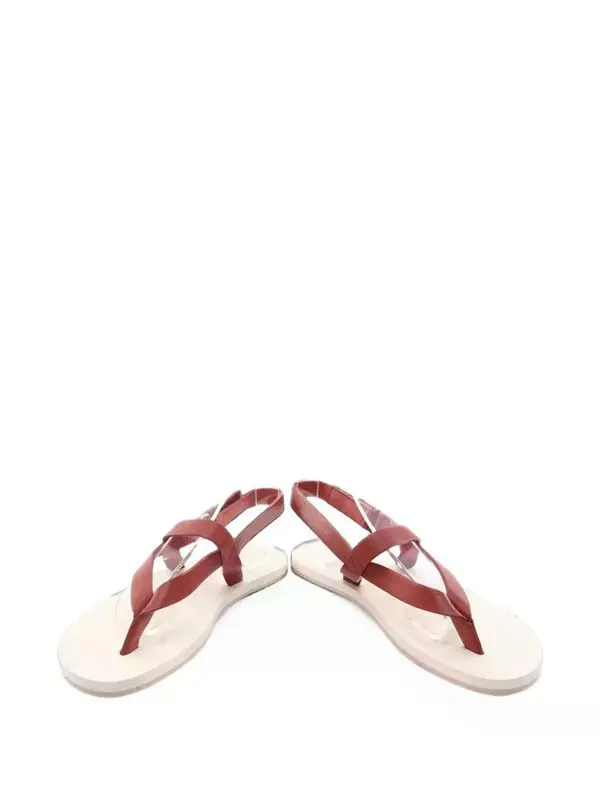 Hermès 2010s Tahiti Flat Sandals - Red