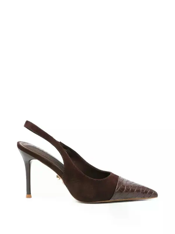 TWENTY FOURHAITCH Varne Croc-effect Slingback Pumps