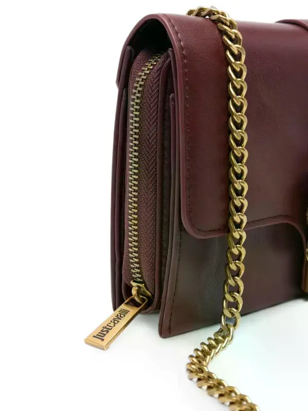 Just Cavalli Snake-plaque Clutch Bag