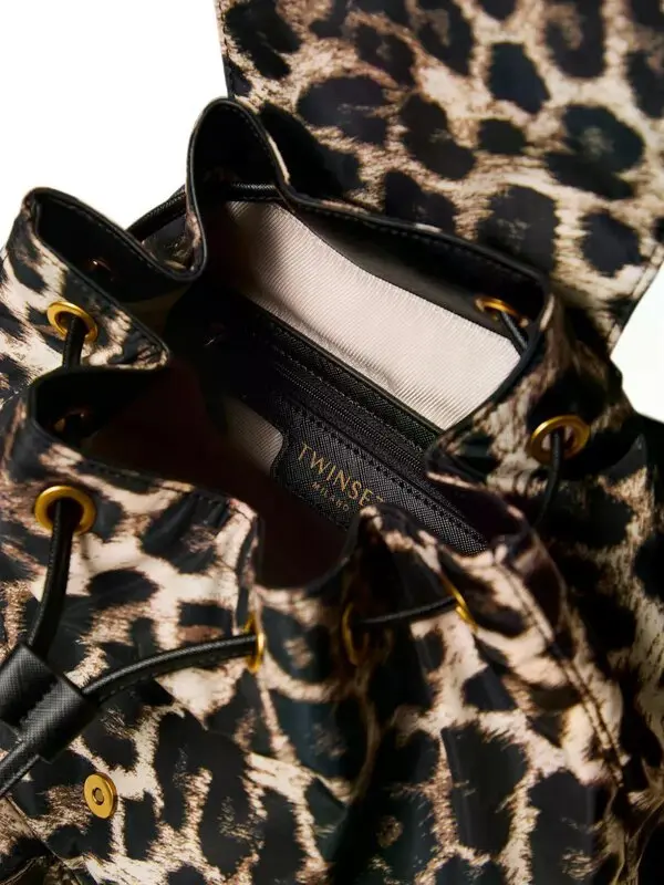TWINSET Leopard-print Buckled Backpack