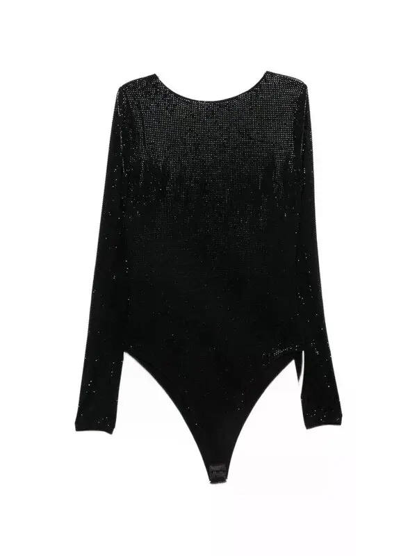 TWENTY FOURHAITCH Arches Rhinestone-embellished Mesh Body - Black