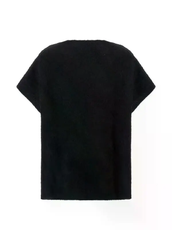 NUDE Brushed Alpaca-blend Short-sleeve Sweater