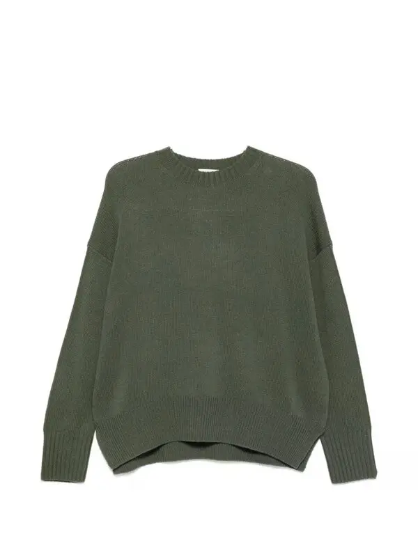ALLUDE Cashmere Ribbed-knit Sweater - Green