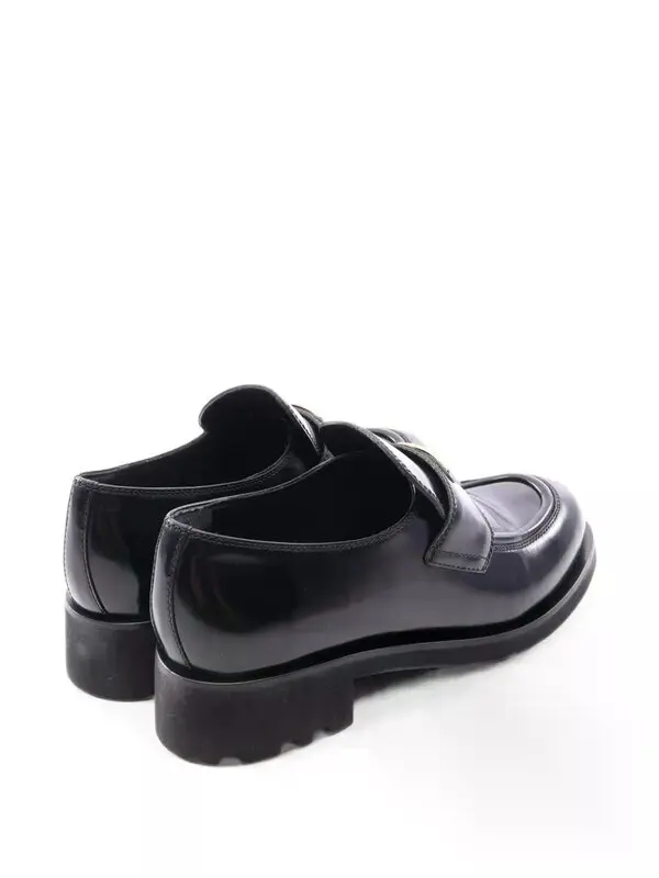 Prada 2010s Logo Plate Loafers