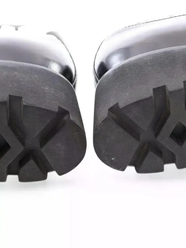 Prada 2010s Logo Plate Loafers