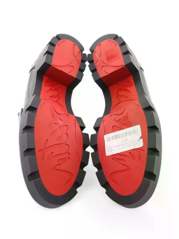 CHRISTIAN LOUBOUTIN 2010s Cl Moc Lug Loafers - Green