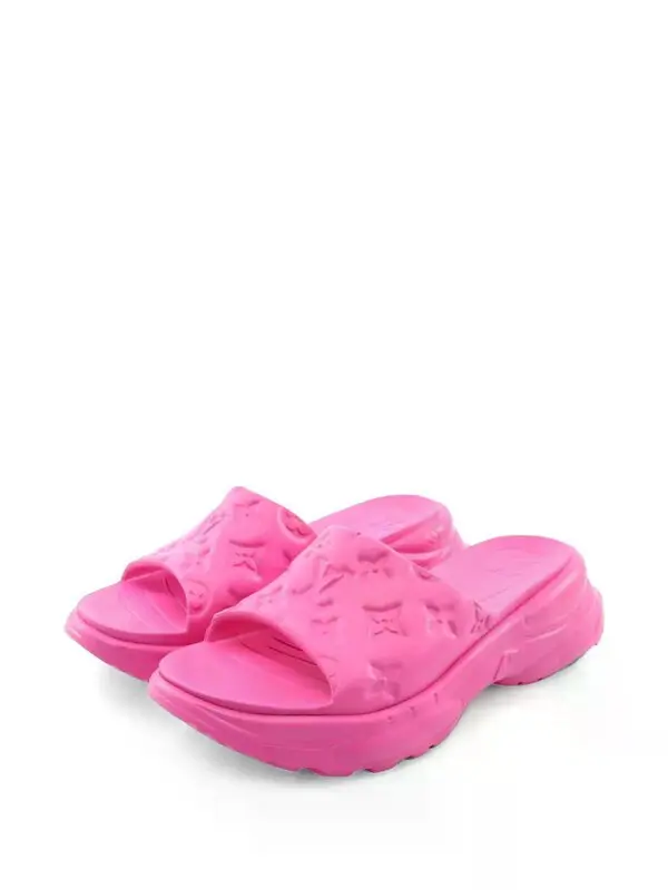 LOUIS VUITTON Monogram Pool Sandals - Pink