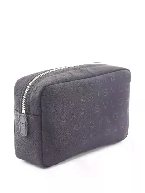 BVLGARI Logomania Pattern Zip-fastening Pouch Bag