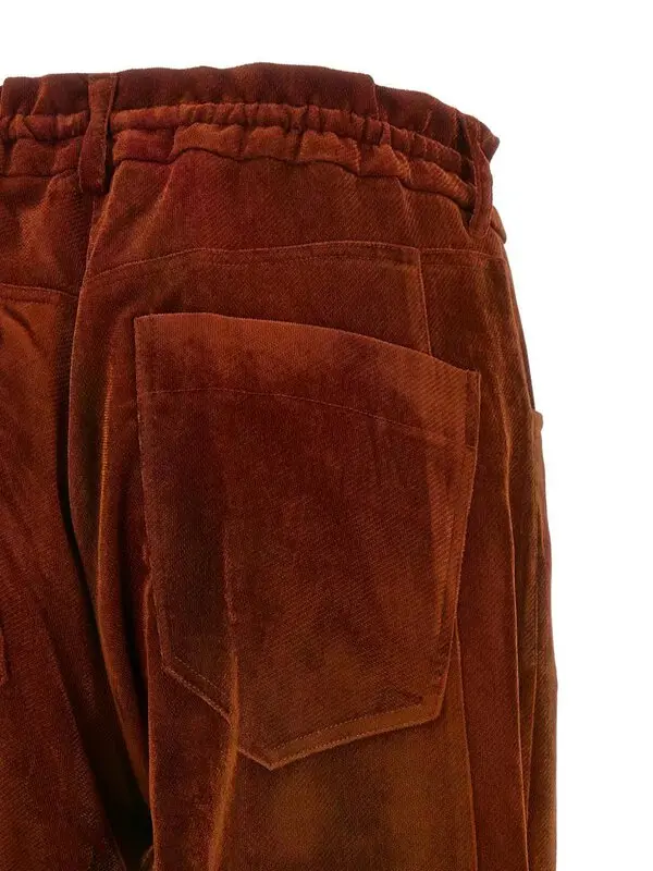 NUDE Velvet Finish Drawstring Trousers