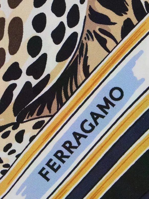 FERRAGAMO Felini Print Silk Mini Bandeau