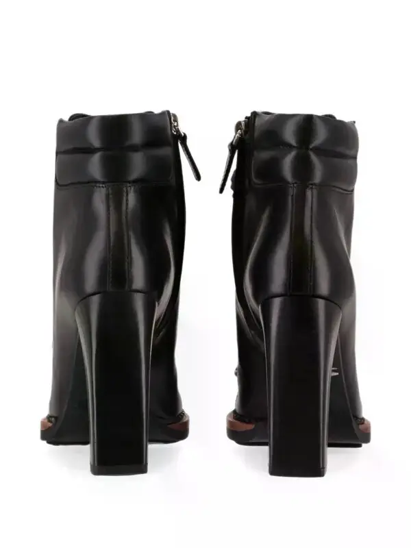 TOD'S Lace-up Tassel Leather Ankle Boots