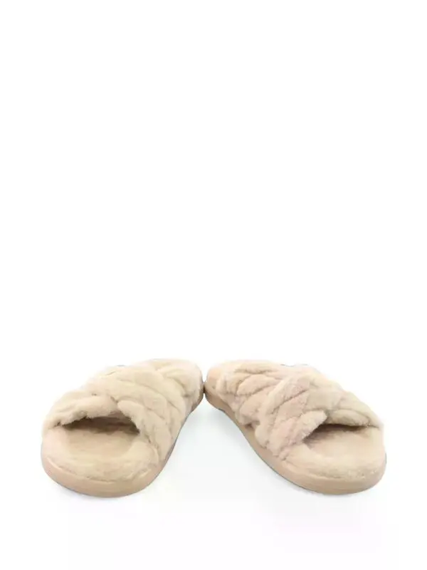 LOUIS VUITTON Bliss Comfort Shearling Sandals - Neutrals