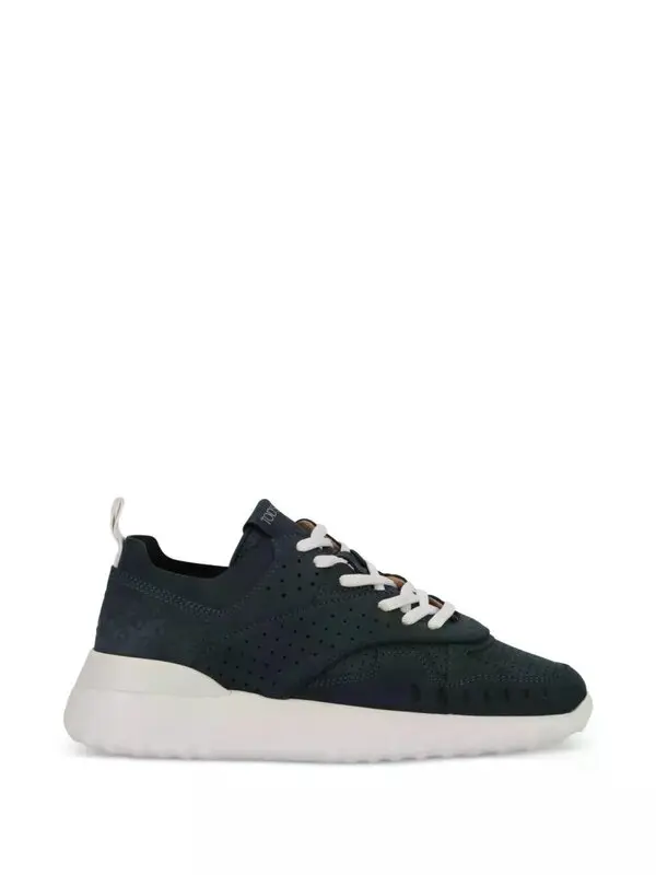 TOD'S Perforated-details Lace-up Panelled Sneakers - Blue
