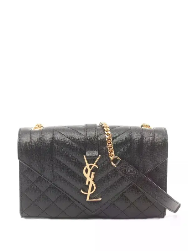 Saint Laurent 2020s Small Envelope Shoulder Bag - Black