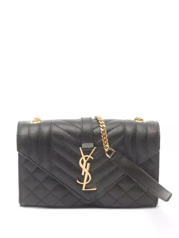 Saint Laurent Small Envelope Shoulder Bag - Black