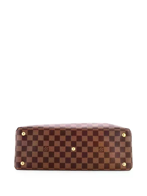 LOUIS VUITTON Riverside Handbag Damier With Leather Tote Bag