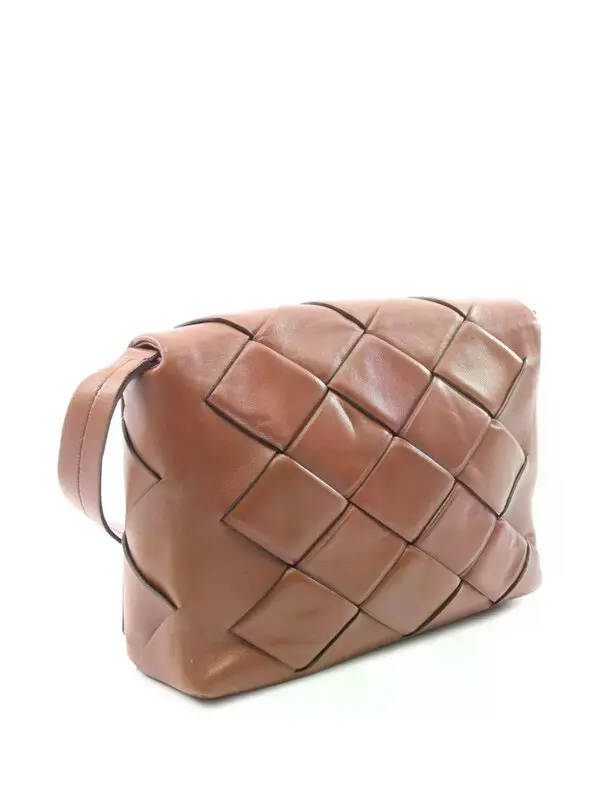 Miu Miu Woven Leather Crossbody Bag - Brown