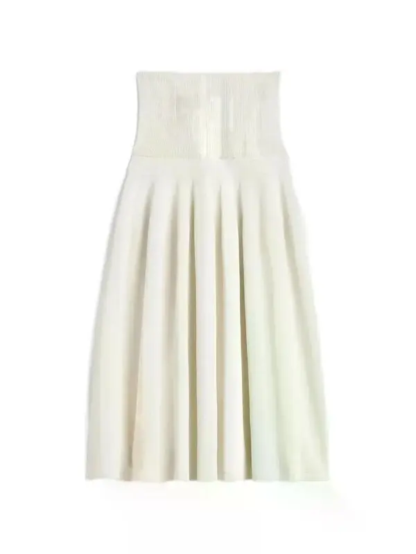 TOTEME Ribbed Waist Skirt Off-white - Neutrals