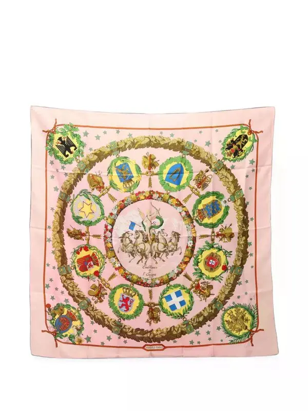 Hermès 2000s 90 Carré Emblems De L'europe Scarf