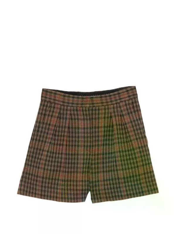 Max Mara Check-pattern Shorts - Brown