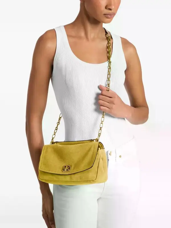 Michael Kors Bryant Small Suede Convertible Shoulder Bag - Yellow