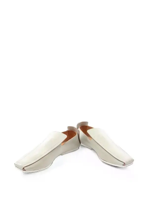 JIL SANDER 2010s Square-toe Leather Loafers