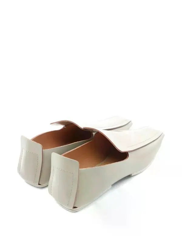 JIL SANDER Square-toe Leather Loafers