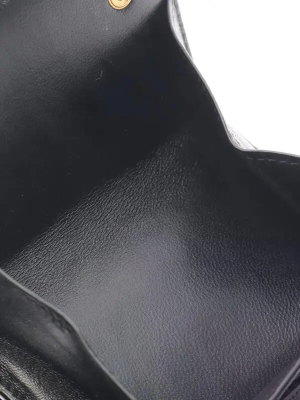 Saint Laurent 2020s Monogram Origami Trifold Wallet - Black