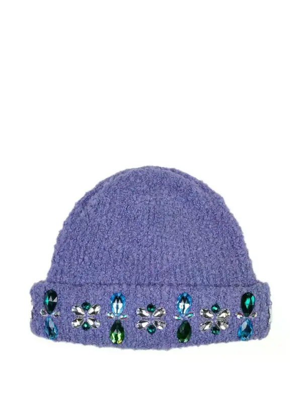 MELROSE HIGH X Lotto Crystal Beanie - Purple