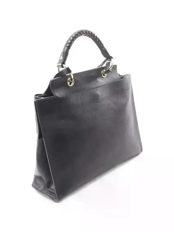Etro 2000s Braided Top-handle Leather Tote Bag