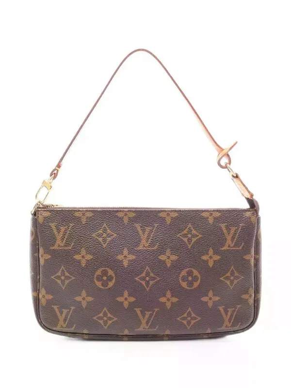LOUIS VUITTON 2000 Pochette Accessoires Monogram Shoulder Bag - Brown