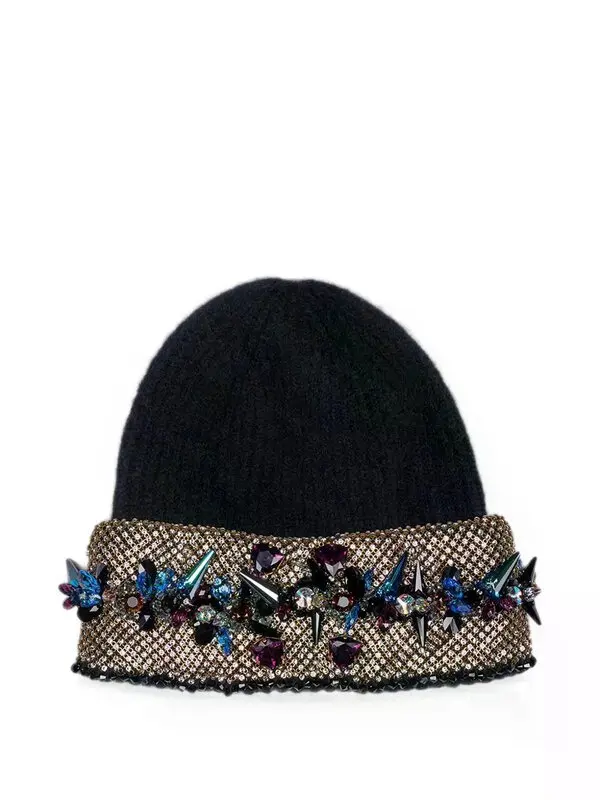 MELROSE HIGH X Lotto Crown Of Cairo Beanie Hat - Black