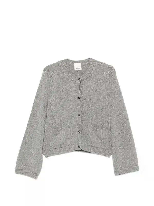 ALLUDE Patch-pocket Ribbed-trim Cardigan