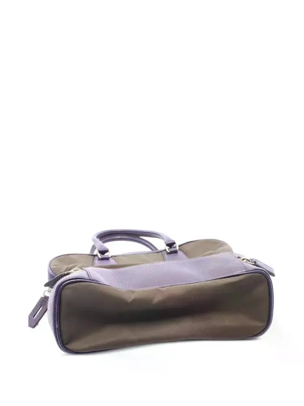 Prada Leather Trimmed Tote Bag