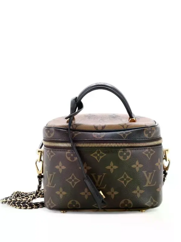 LOUIS VUITTON Reverse Monogram Canvas Pm Satchel - Brown