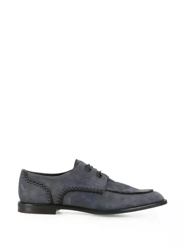 TOD'S Whipstitch-trim Suede Sneakers - Blue
