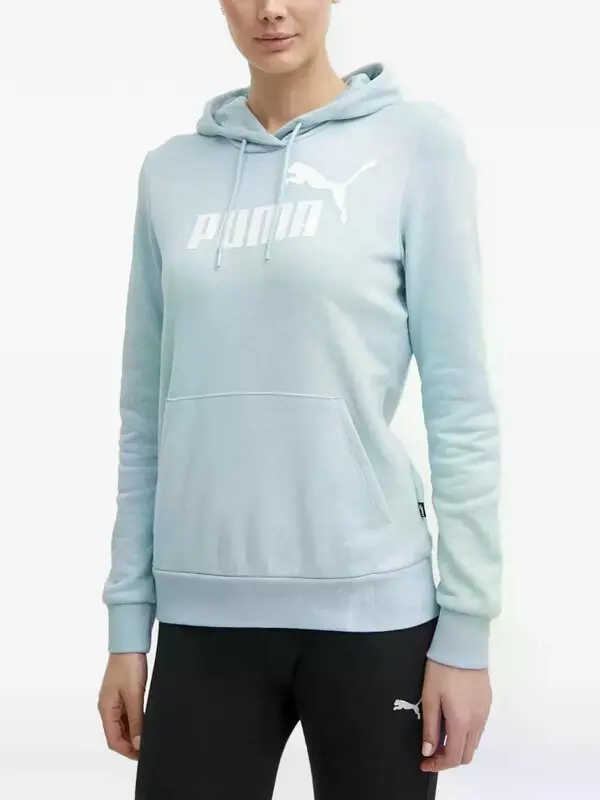PUMA Logo-print Drawstring Hoodie - Blue