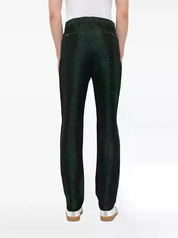 LANVIN Zebra-jacquard Trousers - Black
