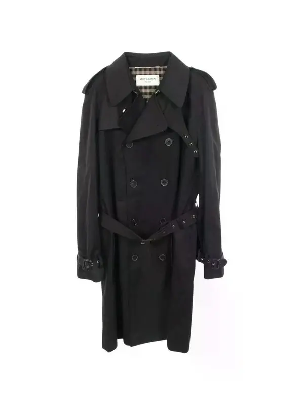Saint Laurent Double-breasted Trench Coat - Black